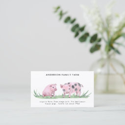 Pig Farm Free Range Pork Meat QR Code Business Card | Zazzle