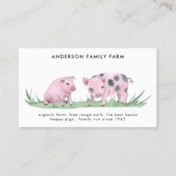 Pig Farm Free Range Pork Meat QR Code Business Card | Zazzle