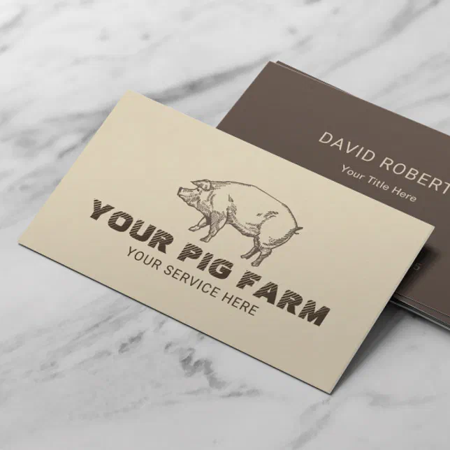 Pig Farm Livestock Pork Products Business Card | Zazzle