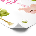 Pig out poster. Pink Farm animals birthday Poster | Zazzle