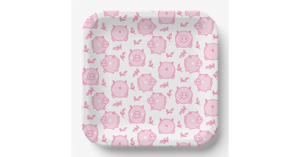 Pig paper plates | Zazzle