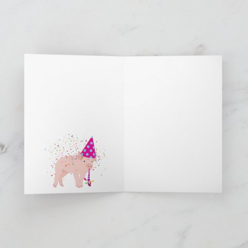 Pig Partying - Animals Having a Party Card | Zazzle