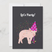 Pig Partying - Animals Having a Party Invitation | Zazzle