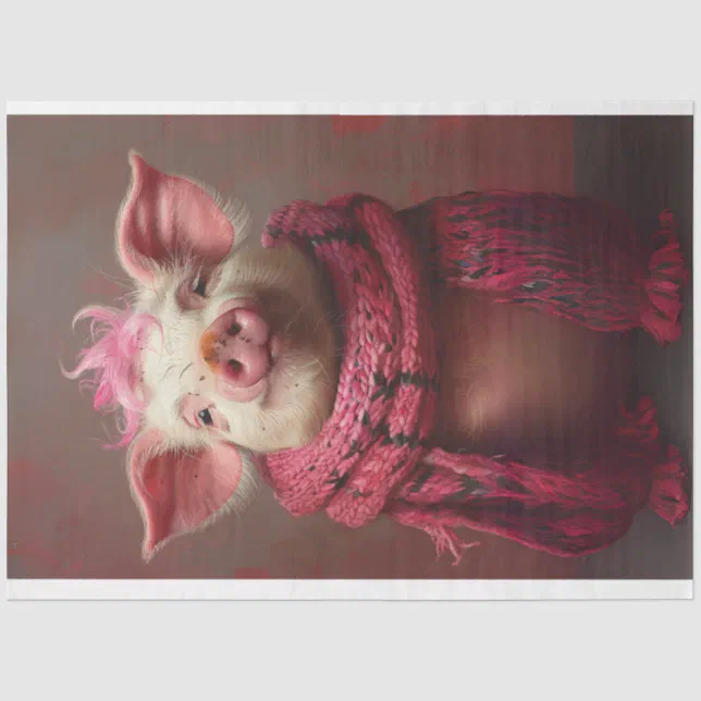Pig Pink Hair Rosalina Ruffles Decoupage Tissue Paper | Zazzle