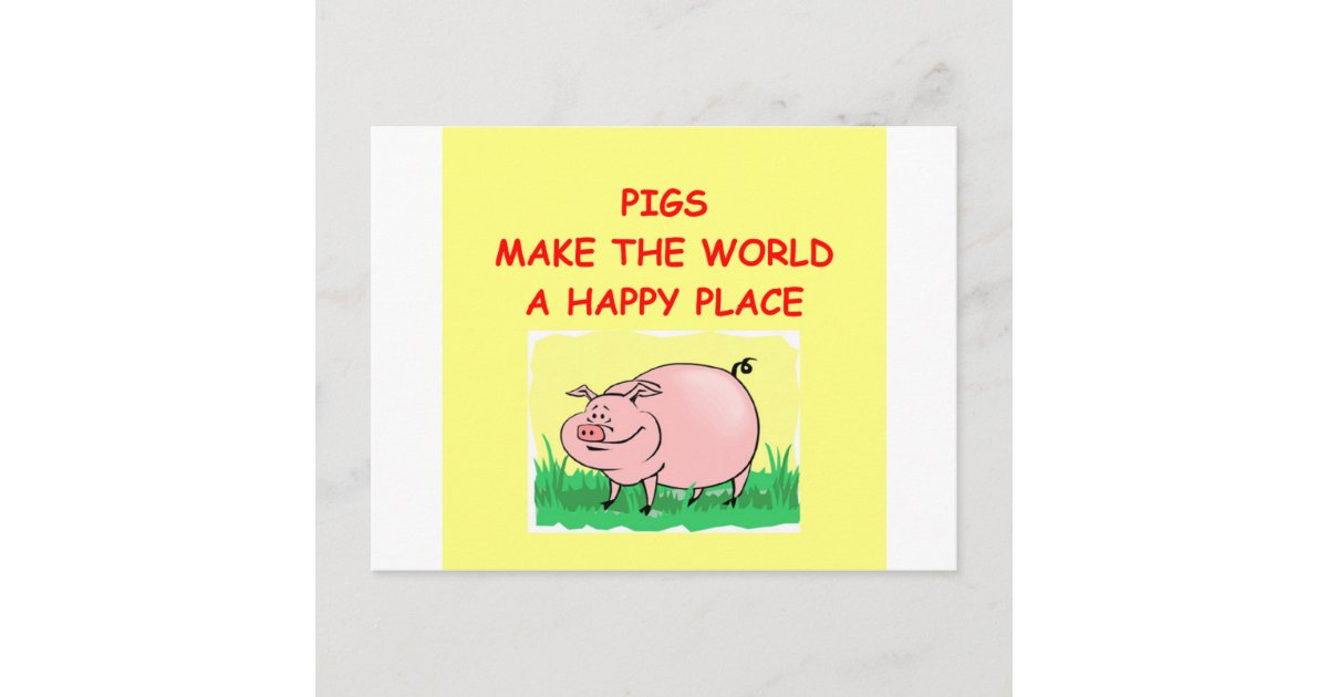 pig postcard | Zazzle