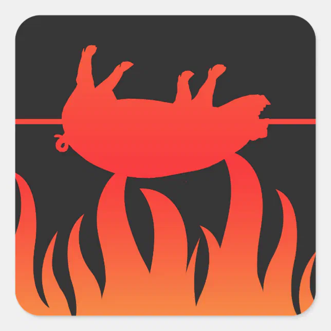 Pig Roast BBQ Sticker | Zazzle