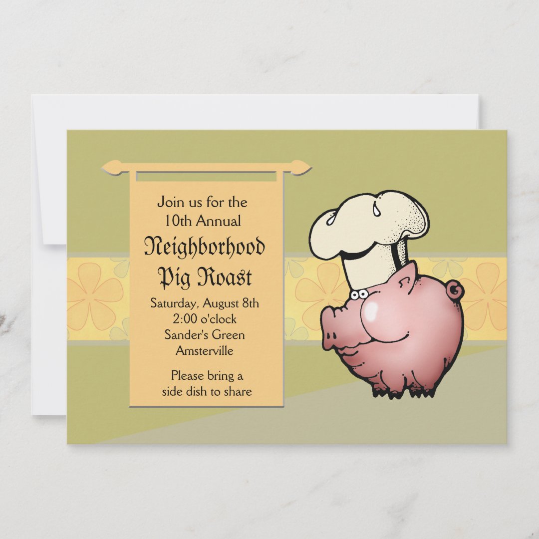 Pig Roast Invitation | Zazzle