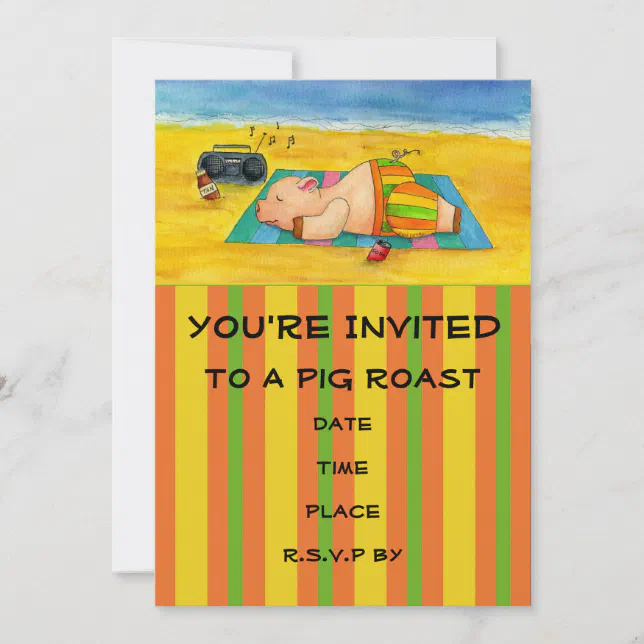 Pig Roast Invitation | Zazzle