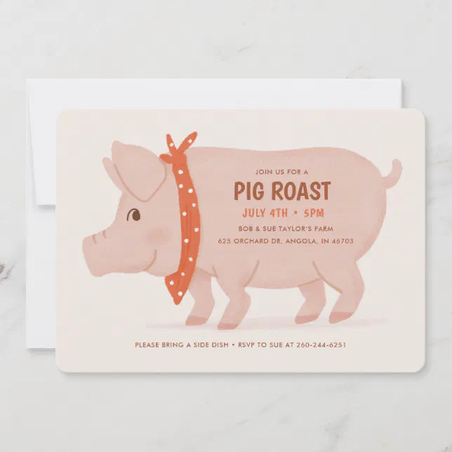 Pig Roast Invitation | Zazzle