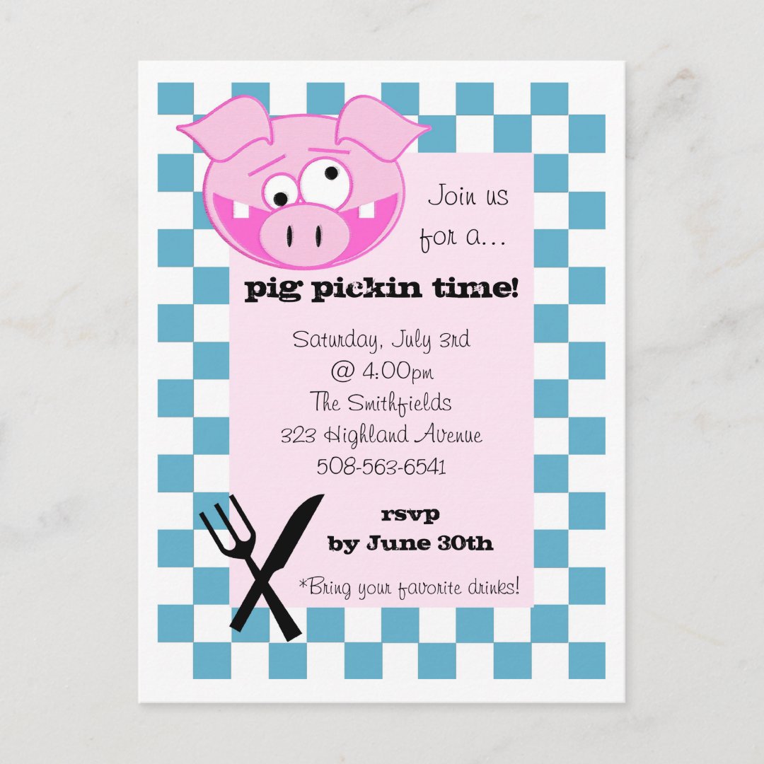 Pig Roast Invitation | Zazzle