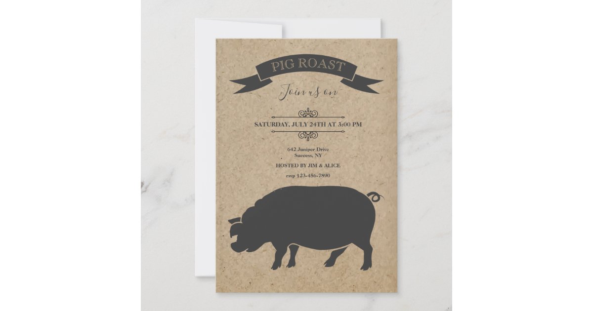 Pig Roast Invitations | Zazzle