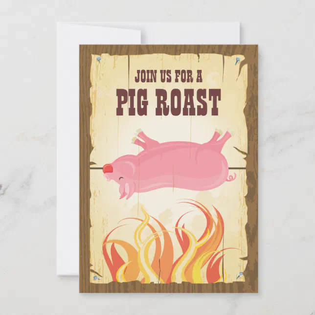 Pig Roast Party Invitation | Zazzle