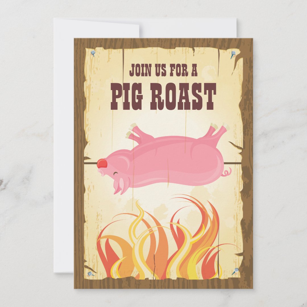 Pig Roast Party Invitation | Zazzle
