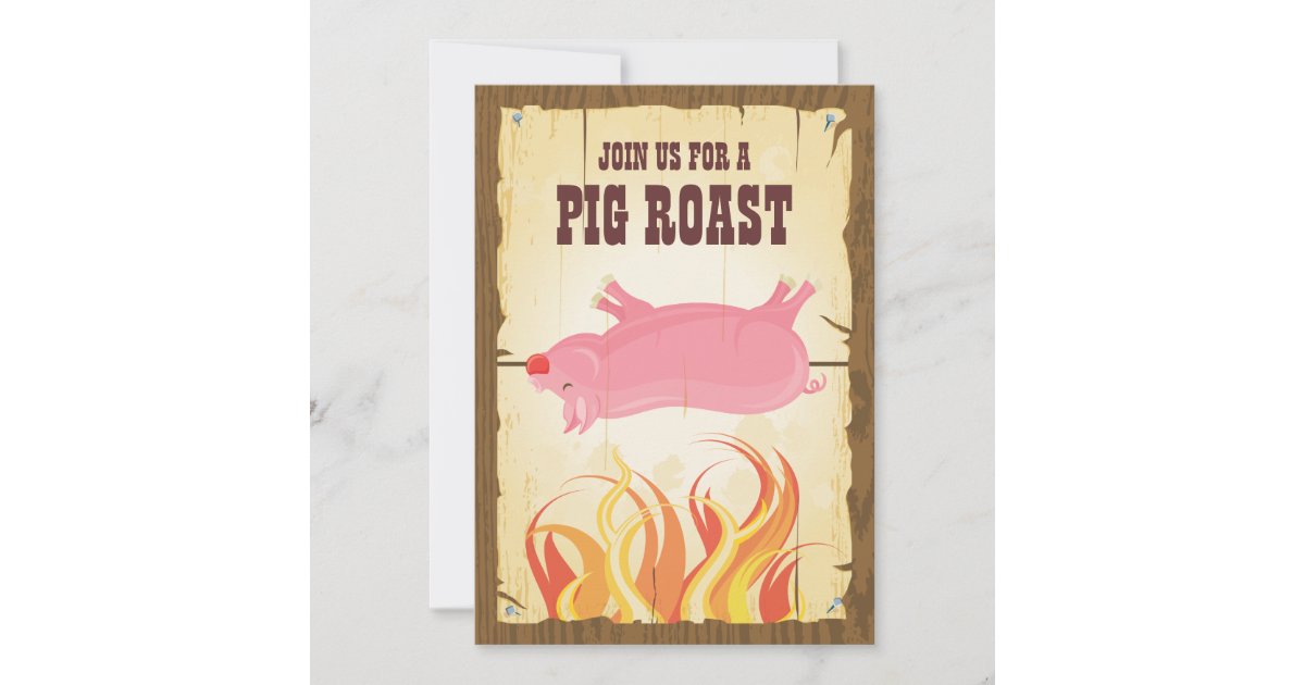 Pig Roast Party Invitation | Zazzle.com