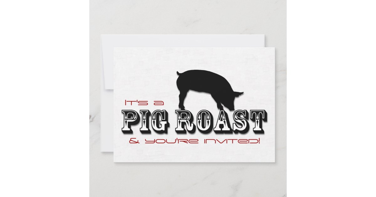 Pig Roast Party Invitation | Zazzle