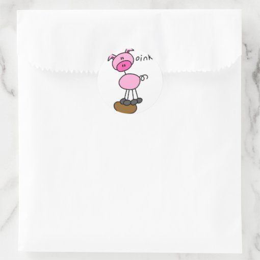 Pig Stick Figure Sticker | Zazzle