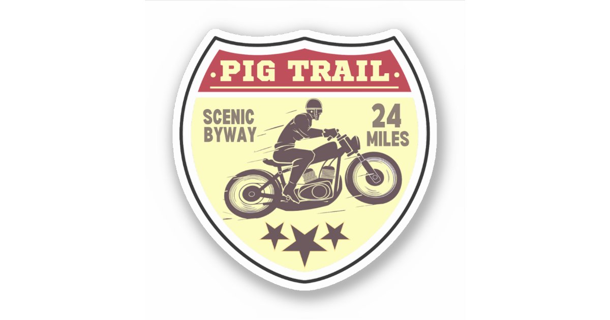 Pig Trail Scenic Byway arkansas motorcycle ride Sticker | Zazzle