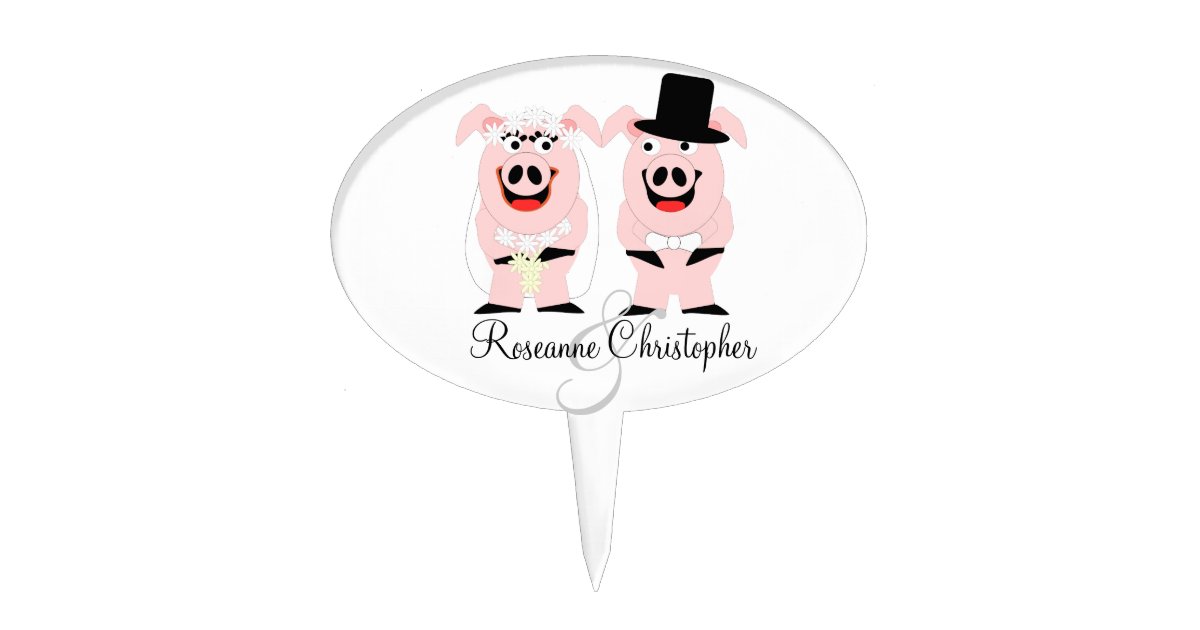 Pig Wedding Cake Topper | Zazzle