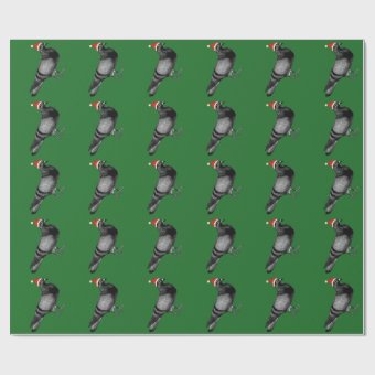 pigeon christmas wrapping paper | Zazzle