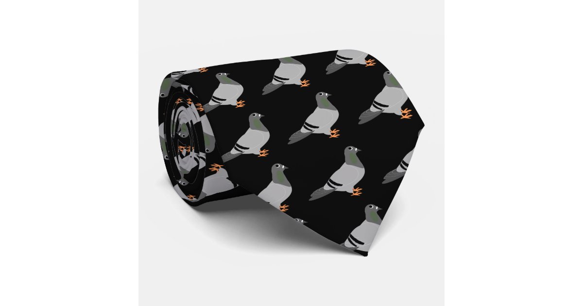 Pigeon Design Black Tie | Zazzle