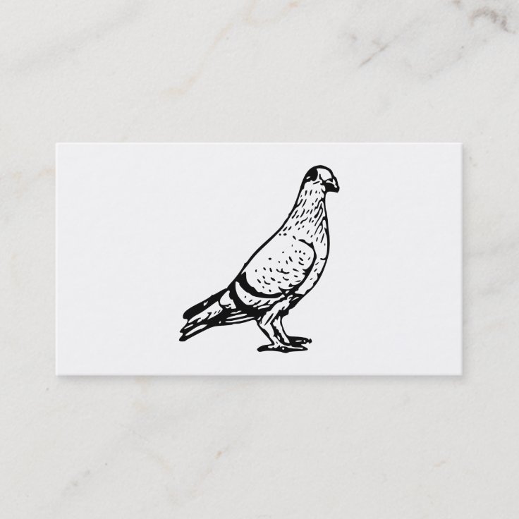 Pigeon Illustration Business Card | Zazzle