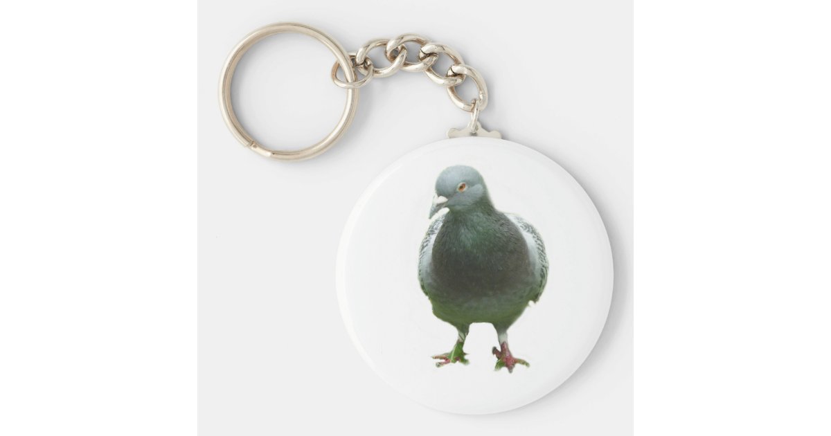 Pigeon Keychain | Zazzle.com