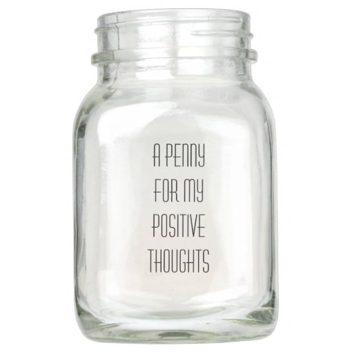 Piggy Bank Mason Jar Motivational Penny Quote | Zazzle