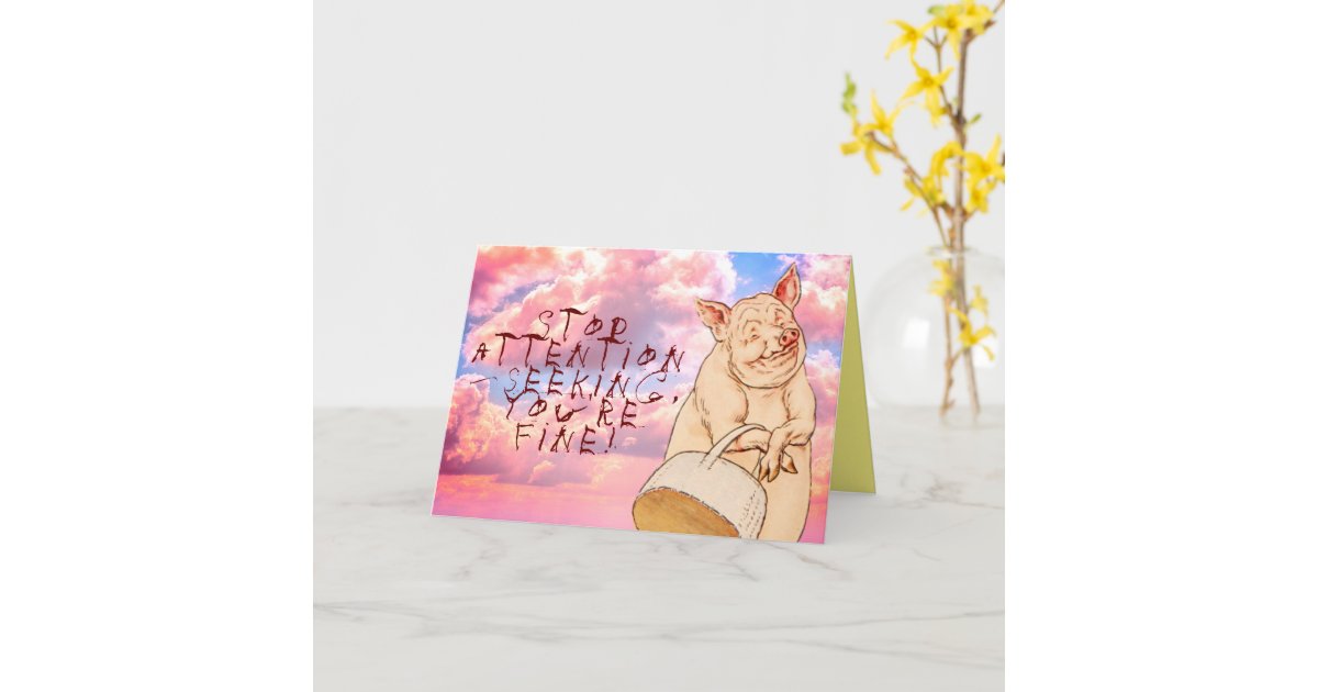Piggy Get Well Soon Card | Zazzle