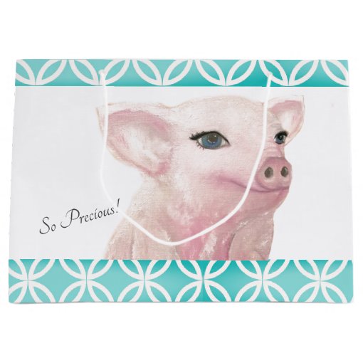 Piggy Gift Bag "So Precious" | Zazzle