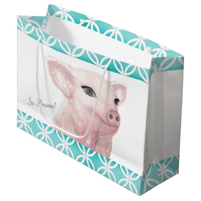 Piggy Gift Bag "So Precious" | Zazzle
