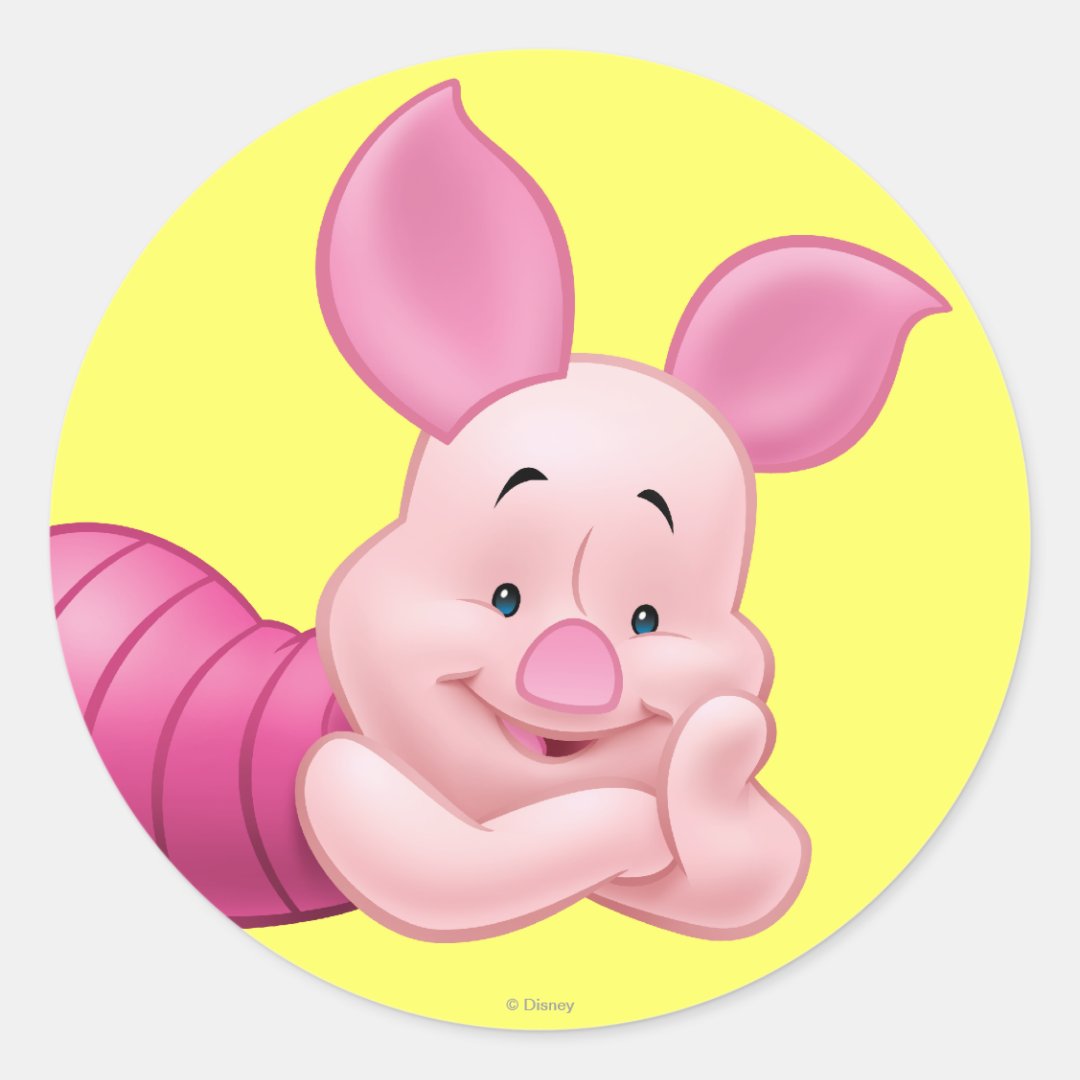 Piglet 1 classic round sticker | Zazzle