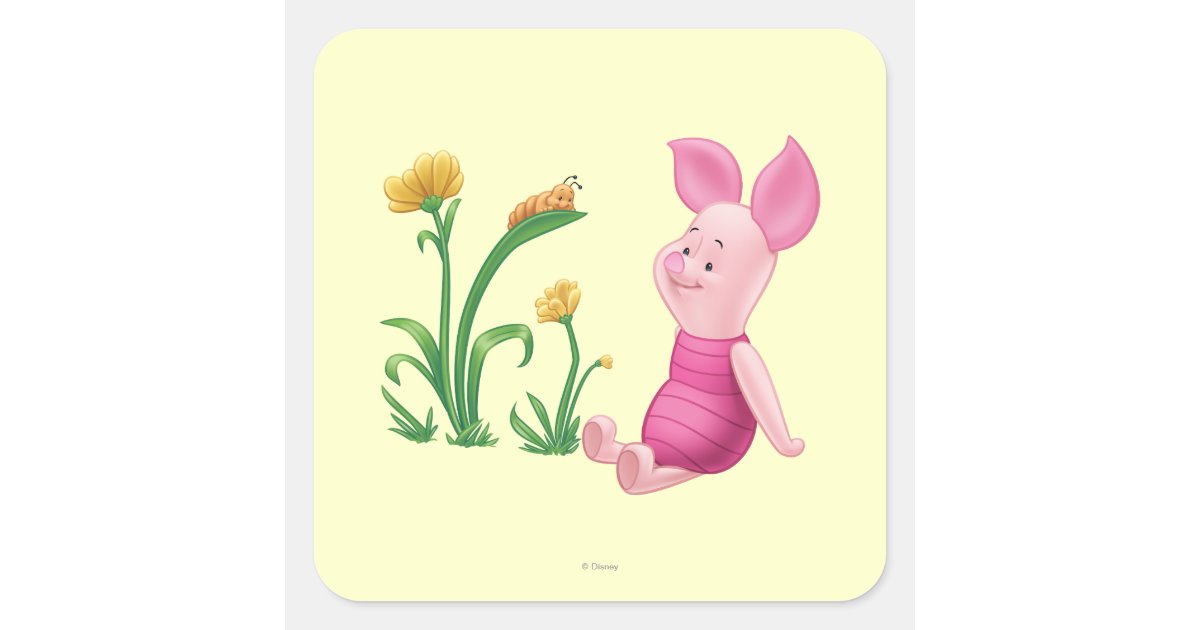 Piglet 2 square sticker | Zazzle