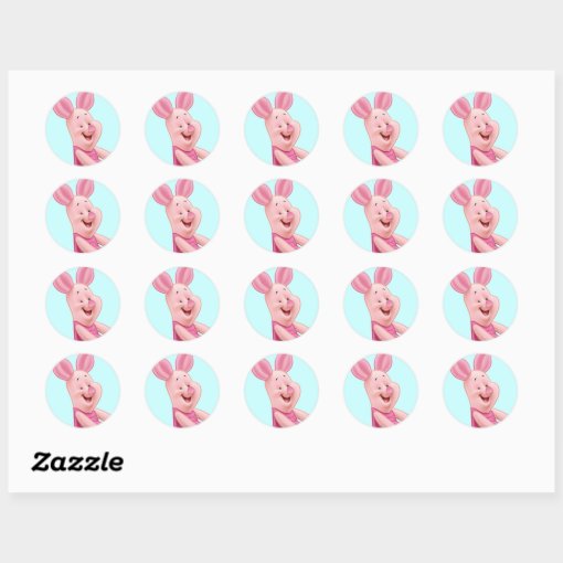 Piglet 4 classic round sticker | Zazzle