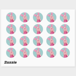 Piglet 5 classic round sticker | Zazzle