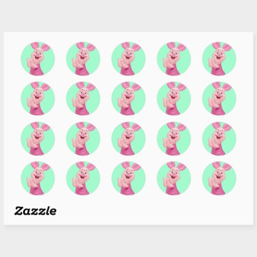 Piglet 7 classic round sticker | Zazzle
