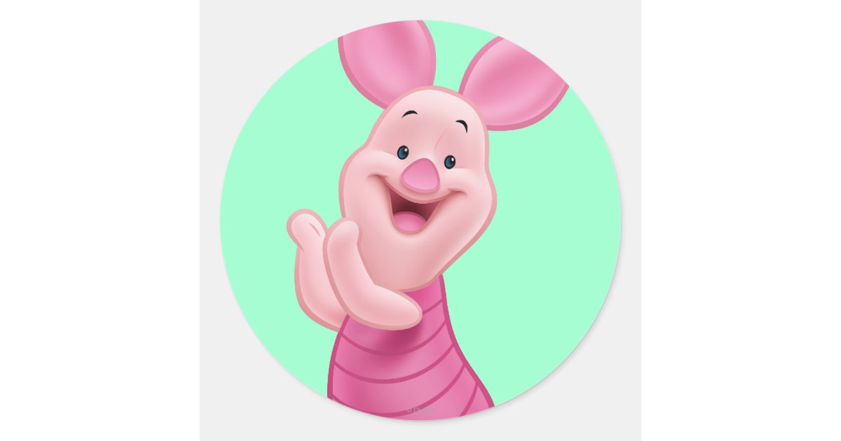 Piglet 7 classic round sticker | Zazzle