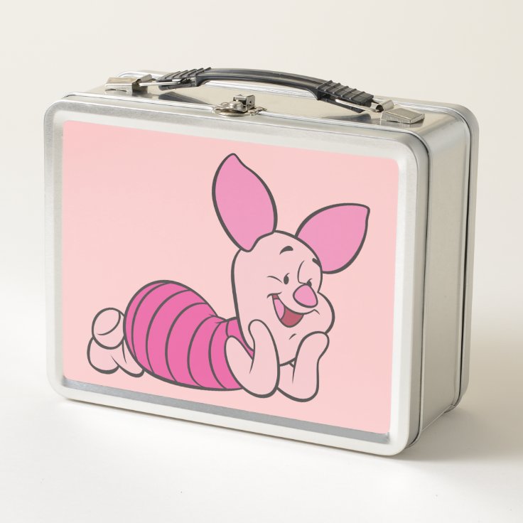Piglet 8 metal lunch box | Zazzle
