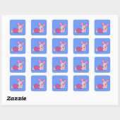 Piglet 8 square sticker | Zazzle