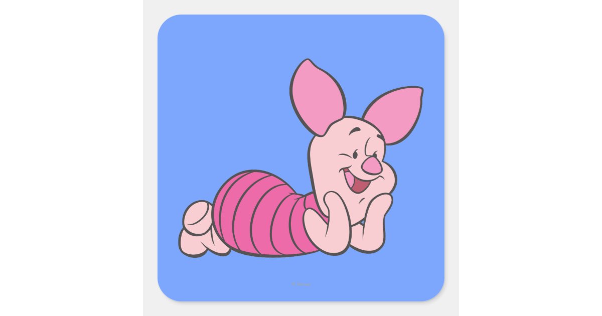 Piglet 8 square sticker | Zazzle