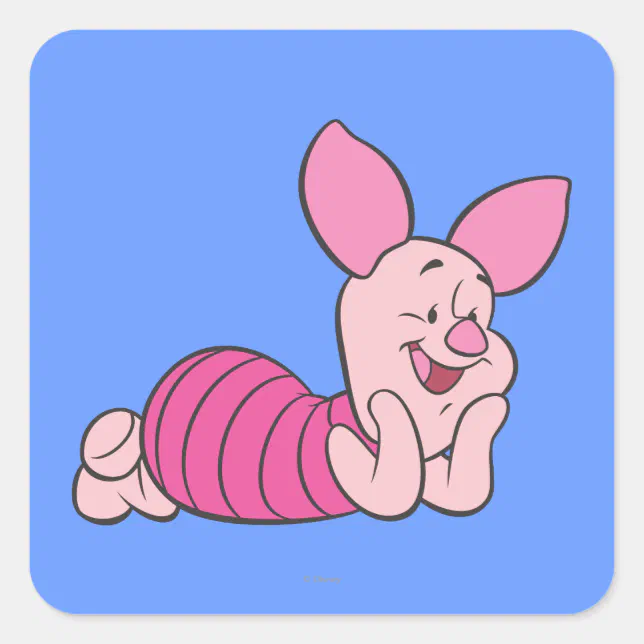 Piglet 8 square sticker | Zazzle