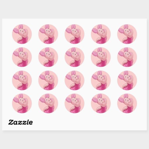 Piglet 9 classic round sticker | Zazzle