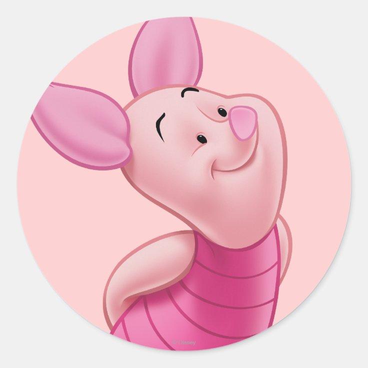Piglet 9 classic round sticker | Zazzle