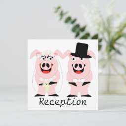 Pigs Evening Reception Invitation | Zazzle