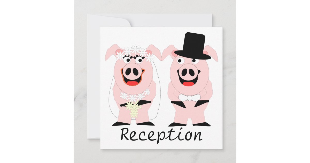 Pigs Evening Reception Invitation | Zazzle