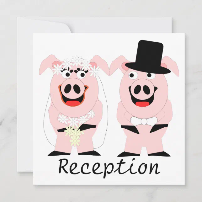 Pigs Evening Reception Invitation | Zazzle