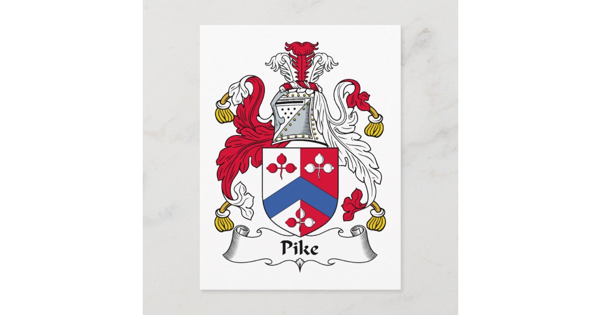 Pike Family Crest Postcard | Zazzle