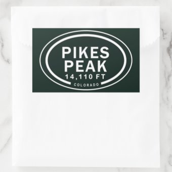 Pikes Peak 14,110 FT Colorado Rocky Mountains Rectangular Sticker | Zazzle