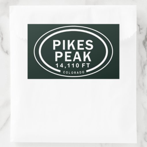 Pikes Peak 14,110 FT Colorado Rocky Mountains Rectangular Sticker | Zazzle