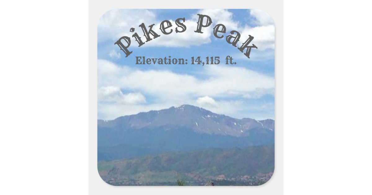 Pikes Peak Front Range Sticker | Zazzle