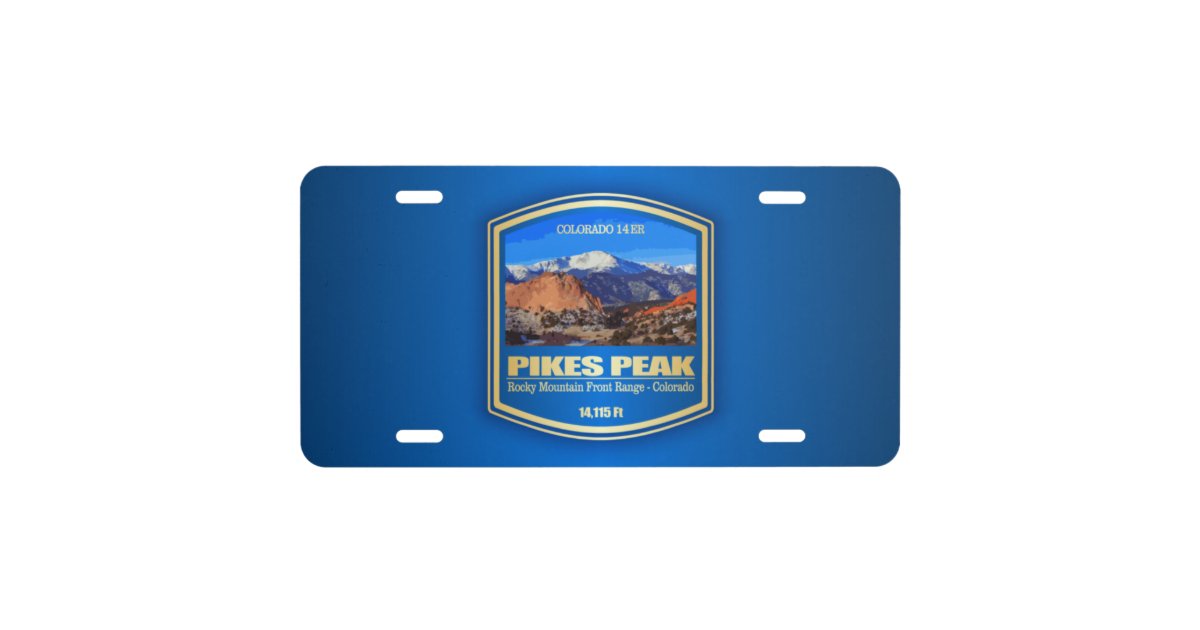 Pikes Peak (PF) License Plate | Zazzle